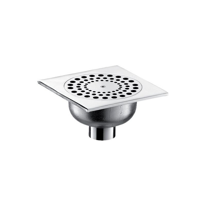 Siphon de sol 140x140 mm chromé DELABIE |Plomberie Pro