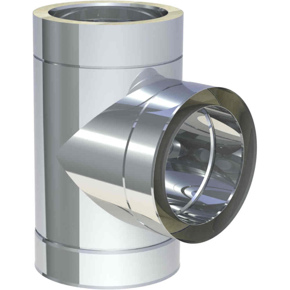 Raccord T inox Ø 150 mm 90° système D1 |Plomberie Pro