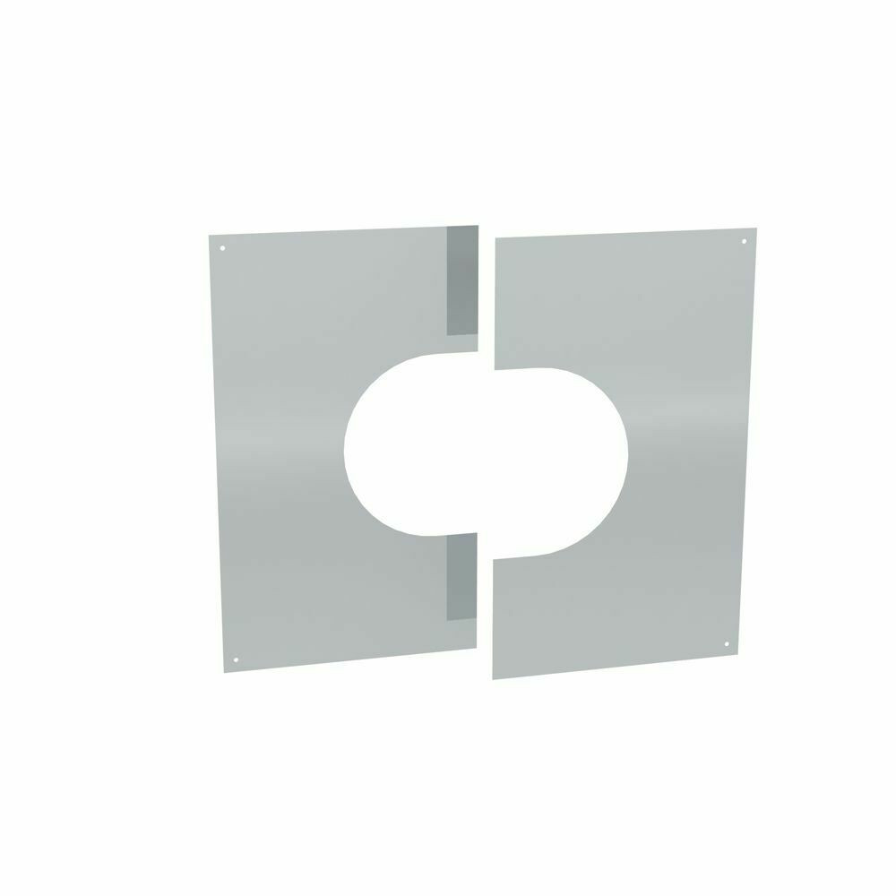 Cache murale/plafond inox deux pièces 31-45° Ø 200 mm |Plomberie Pro