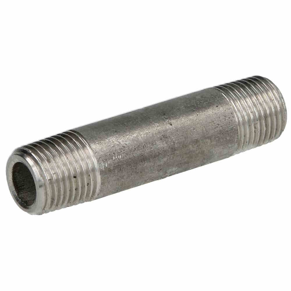 Mamelon fileté Inox à visser MM1 1/2- Lg 120 mm |Plomberie Pro