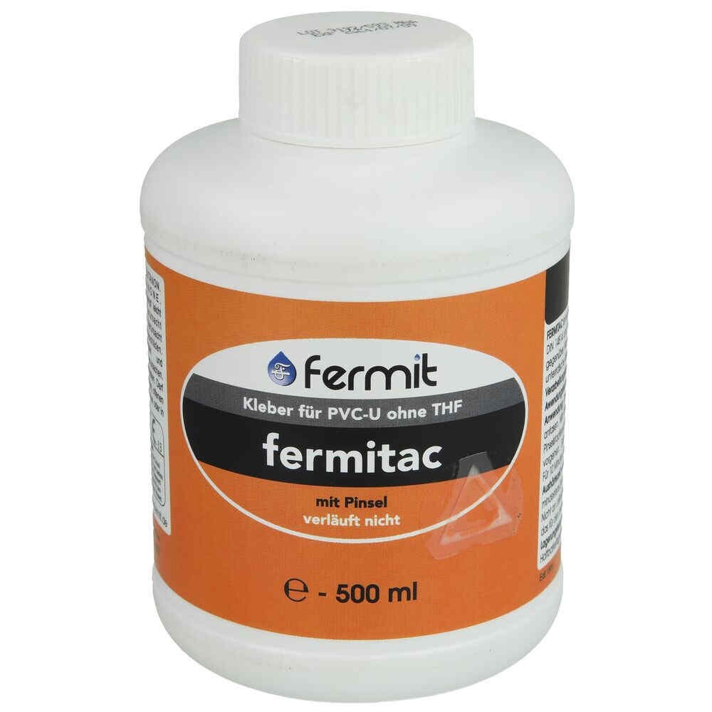 Colle PVC avec pinceau Fermitac PVC pression 500 ml |Plomberie Pro